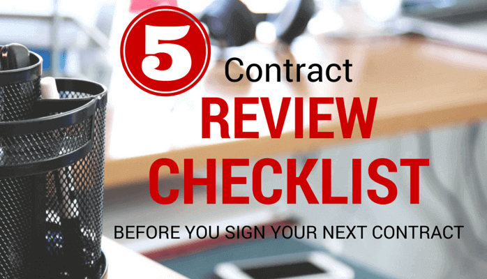 Contract Review Checklist Before Signing Any Contracts