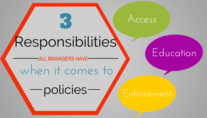 3 Primary Responsibilities for Managers in Policies and Procedures